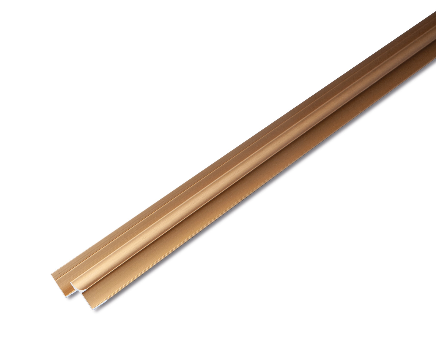 Neptune Aluminium Internal Corner Trim Brass Finish 2400 x 10.5mm