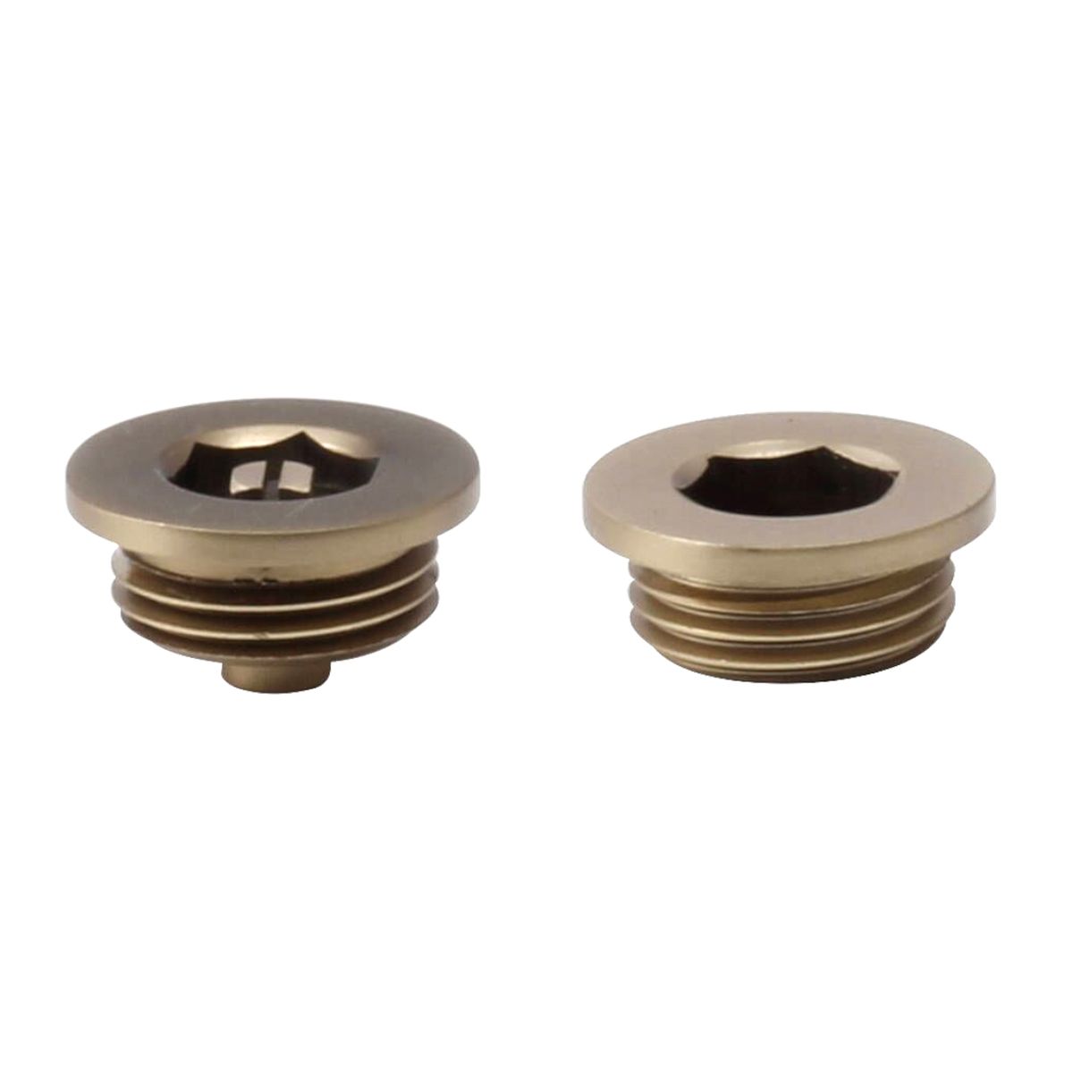 Radiator Air Vent & Plug Brushed Brass (Pair) – Bleed Valve & Blanking Plug