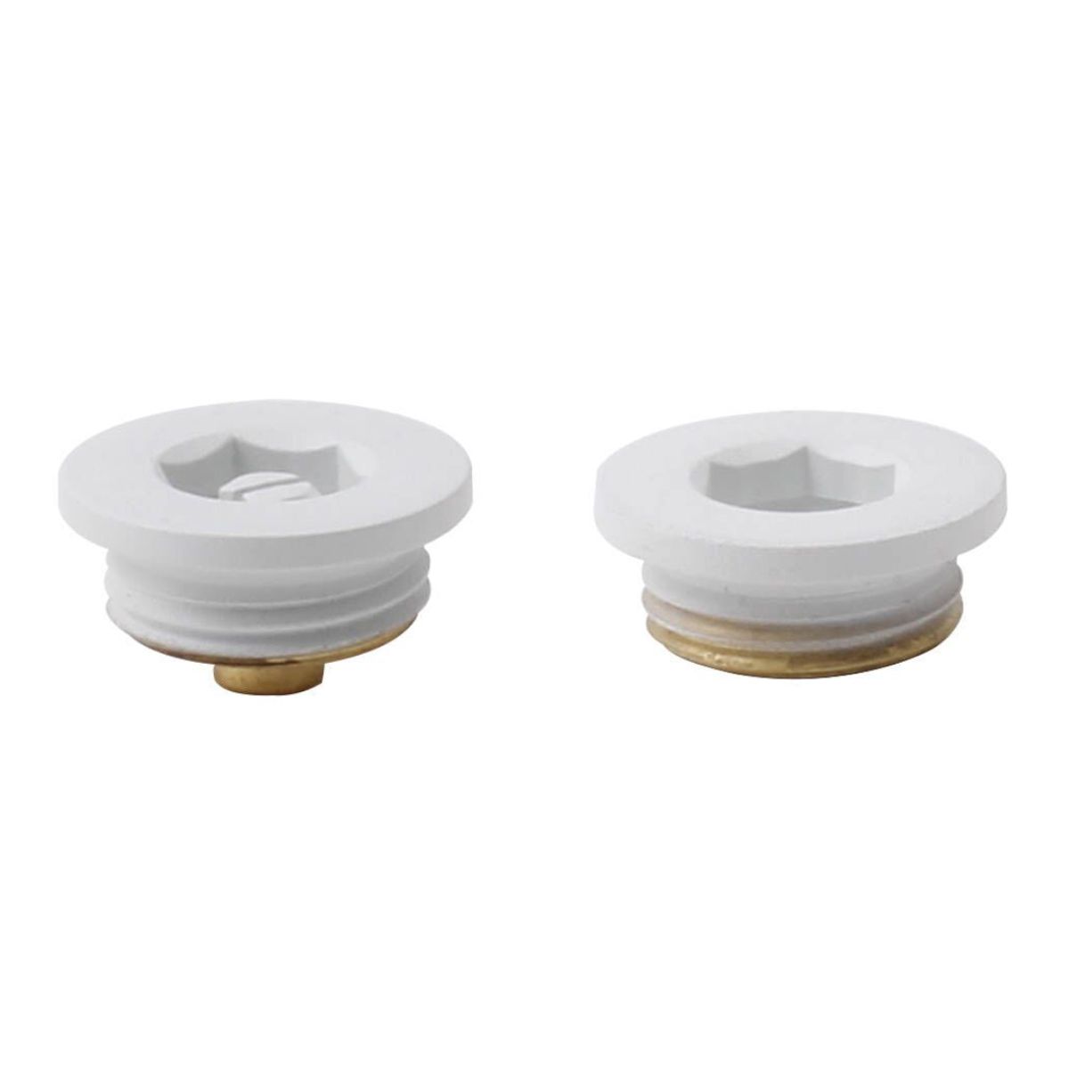 Radiator Air Vent & Plug White (Pair) – Bleed Valve & Blanking Plug