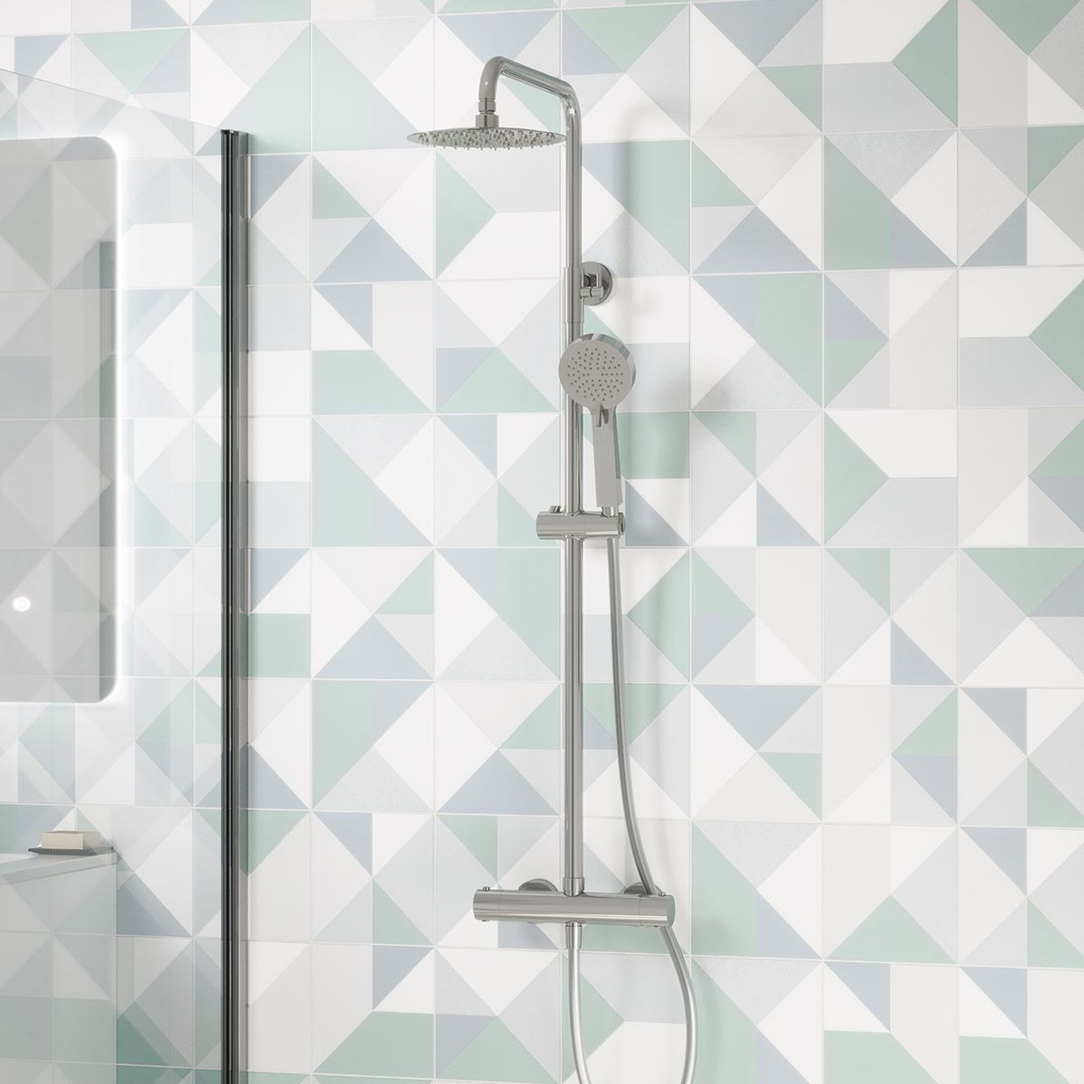 Globe Cool Touch Thermostatic Dual Function Bar Valve Shower System ...