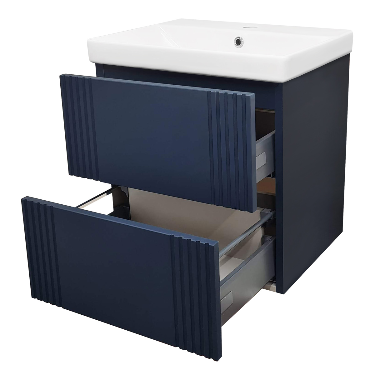 Bathroom Supastore | Groove Fluted Wall Hung Vanity Unit & Basin Matt ...