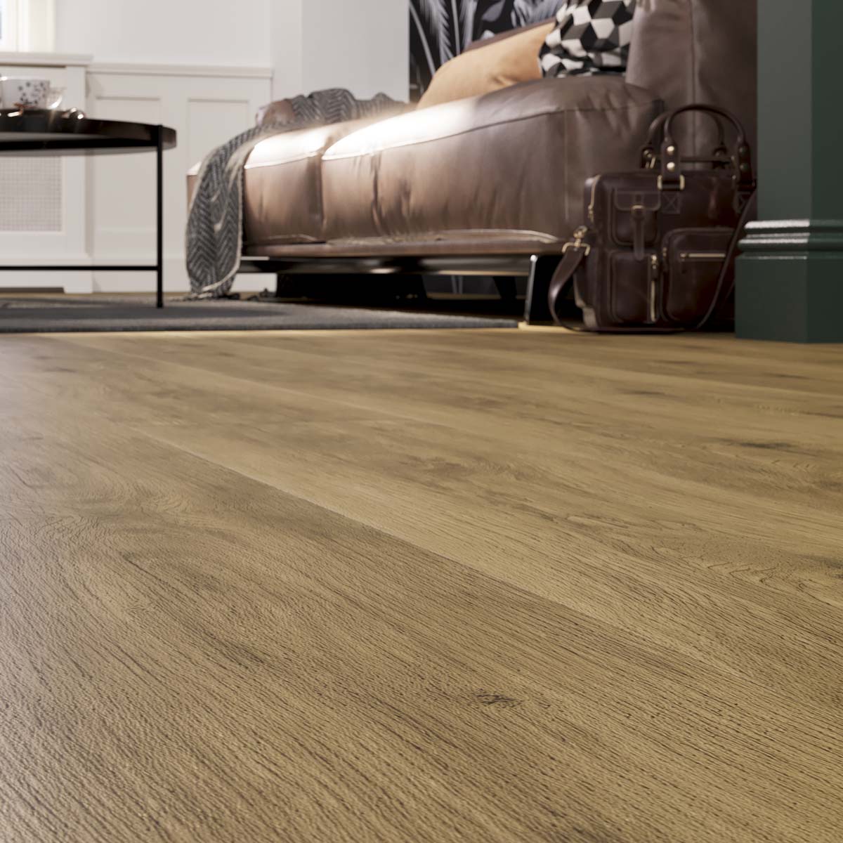 Hydro Step 5G Click LVT Flooring – Honey Oak with Underlay