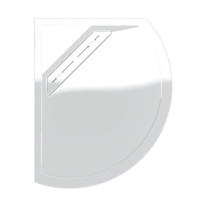 Kudos Connect 2 Anti Slip Slimline Offset Quadrant Shower Tray White
