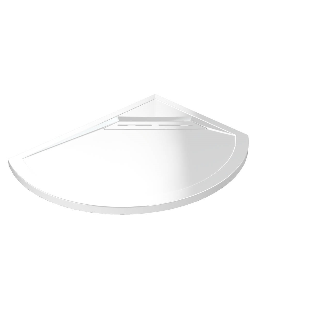 Kudos Connect 2 Slimline Offset Quadrant Shower Tray White 1000 X 810mm