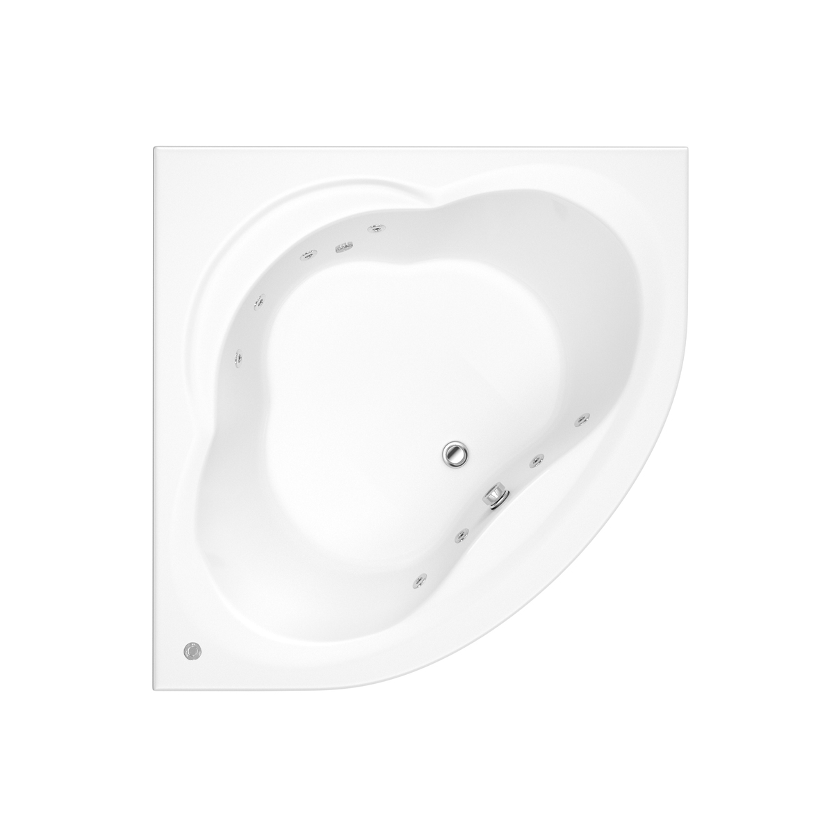 Trojan Laguna | 8 Jet Whirlpool Bath | Corner Bath | 1200 x 1200mm