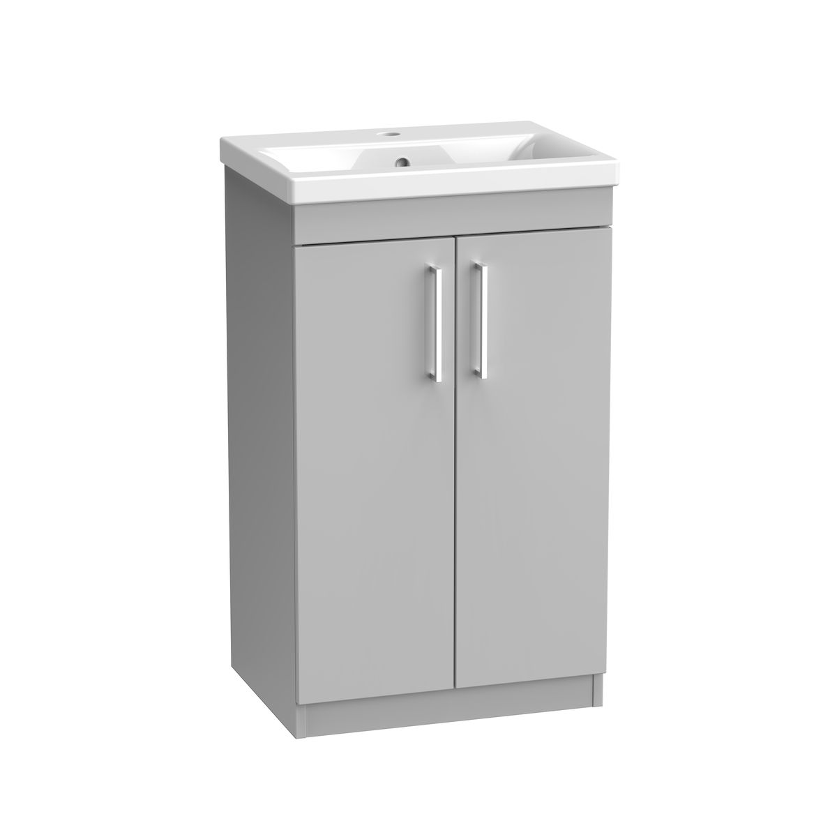Lyra Vanity Unit & Ceramic Basin Light Grey Gloss 515mm