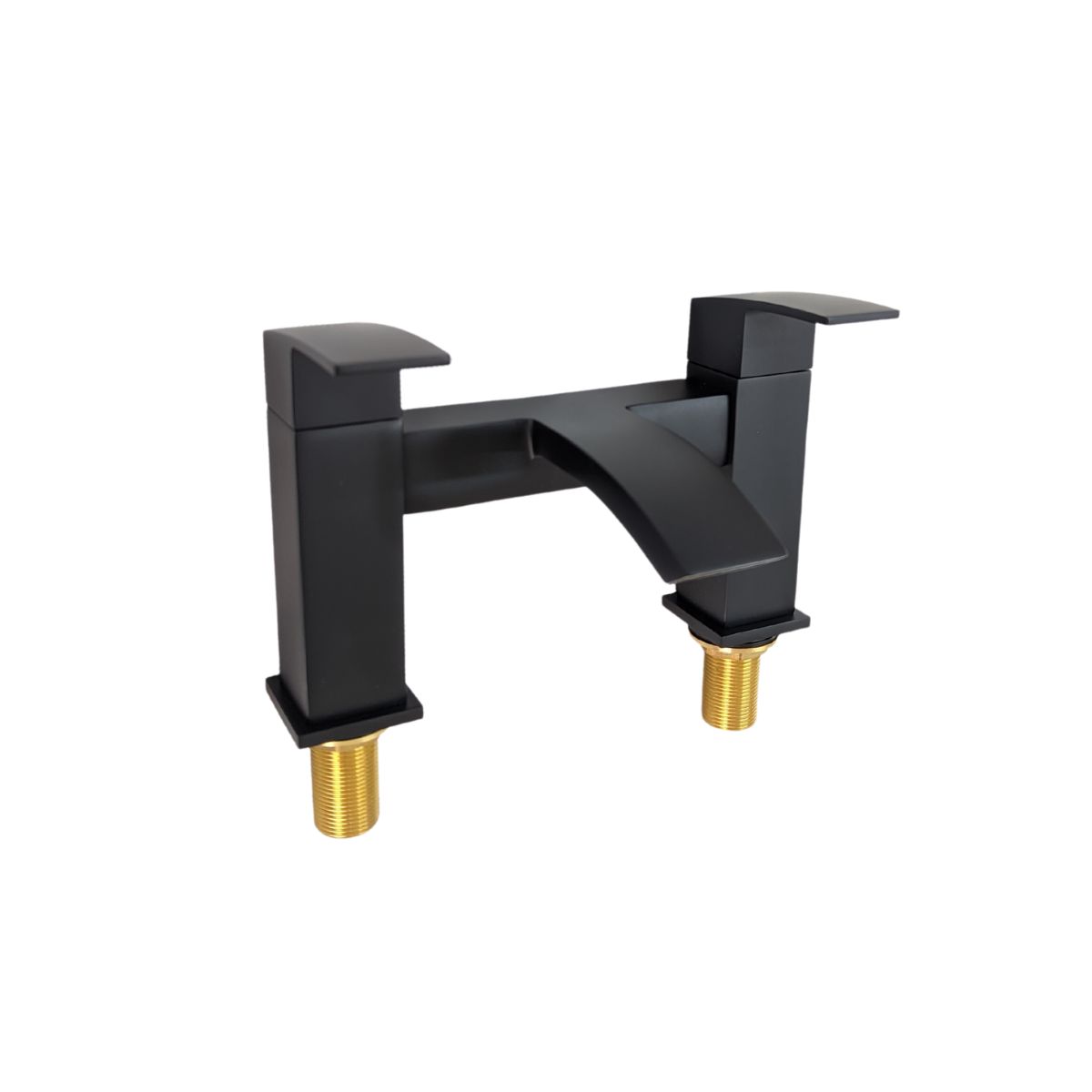 Bathroom Supastore | Medway Square Bath Filler Matt Black