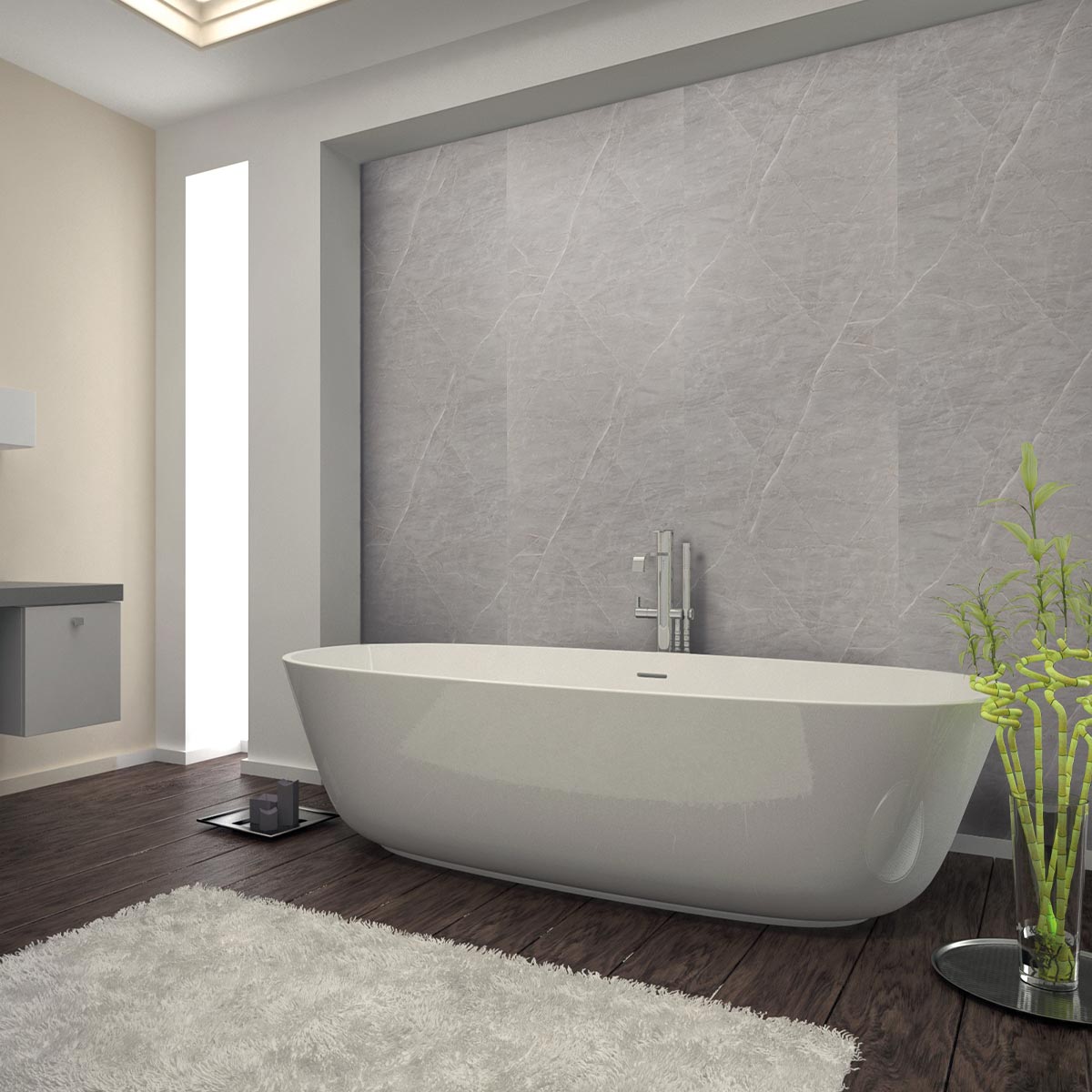 Neptune Pietra Grey PVC Wall Panel - Natural Slate Effect | Bathroom ...