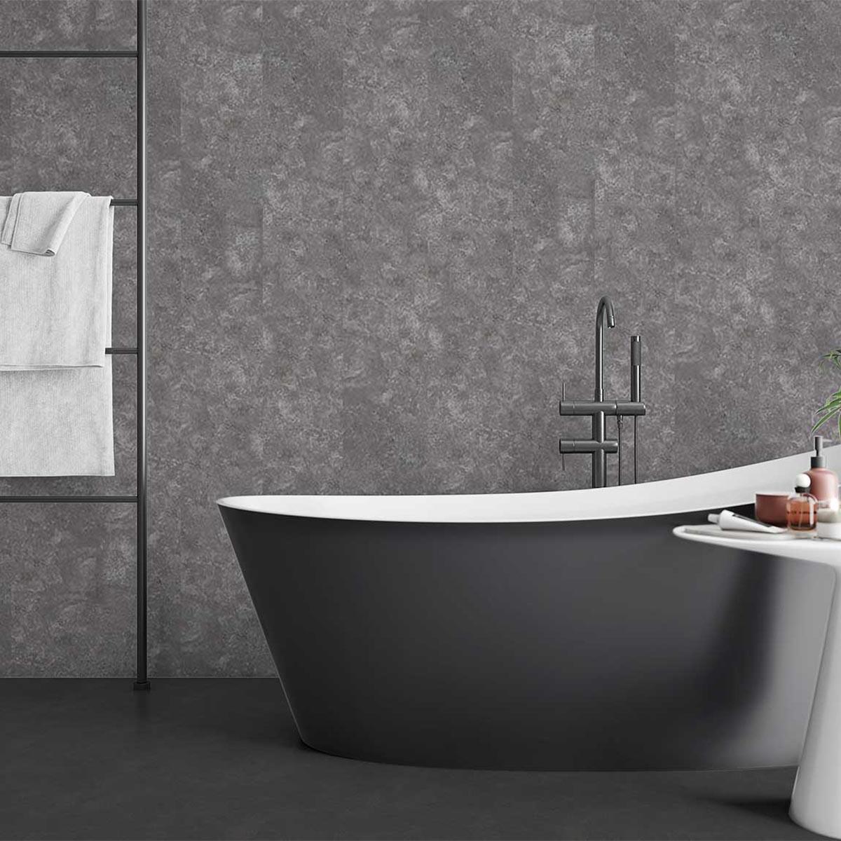 Neptune Grey Concrete Waterproof PVC Wall Panels 2600 x 250 x 7.5mm ...