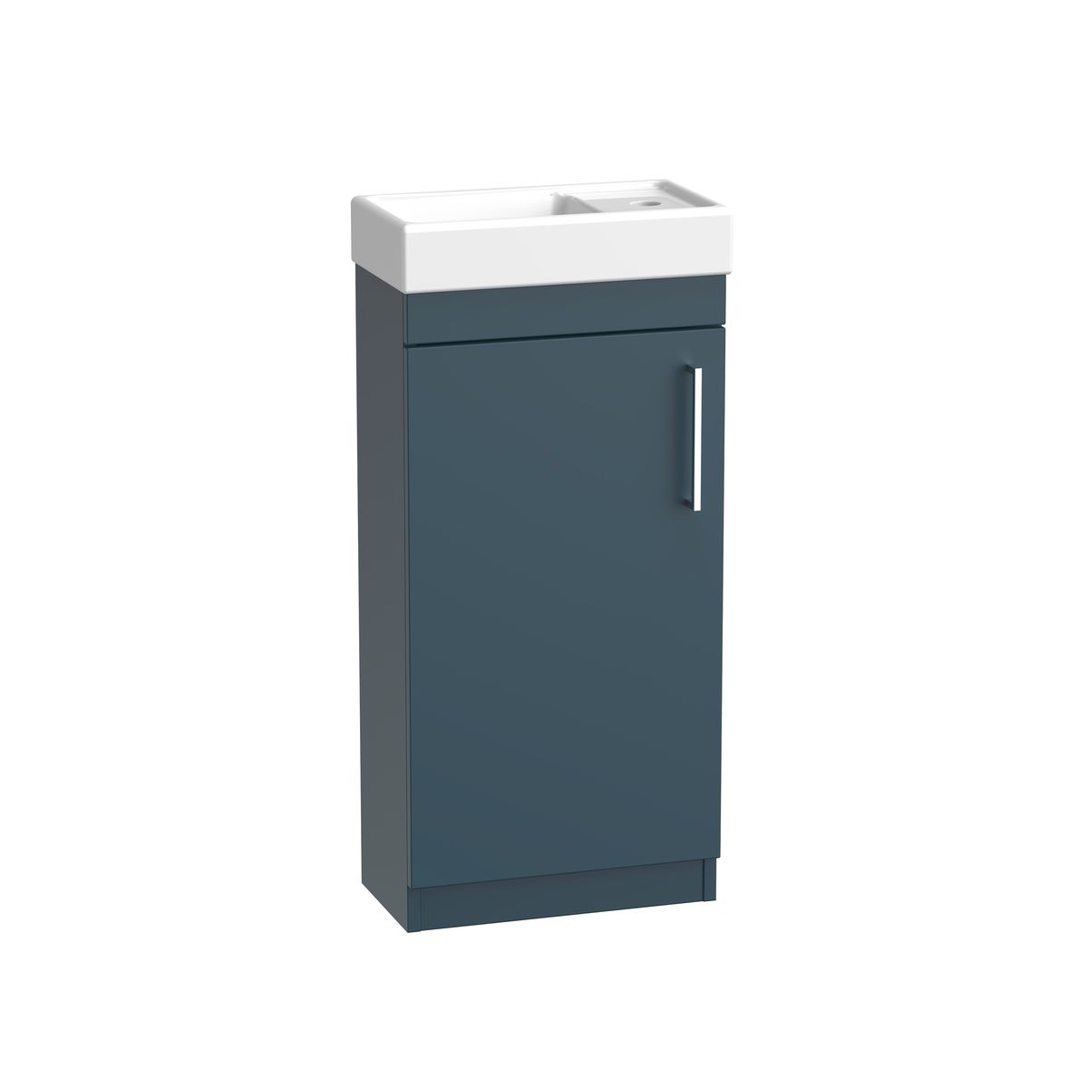 Lyra Cloakroom Vanity Unit & Ceramic Basin Matt Dark Blue 400mm