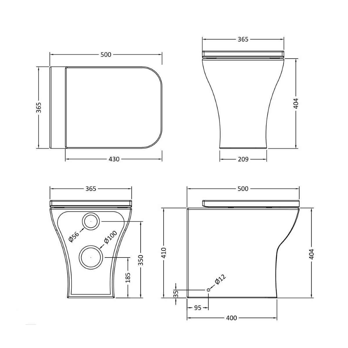 Optimal Toilet Dimensions Back to Wall for Modern Bathroom Design