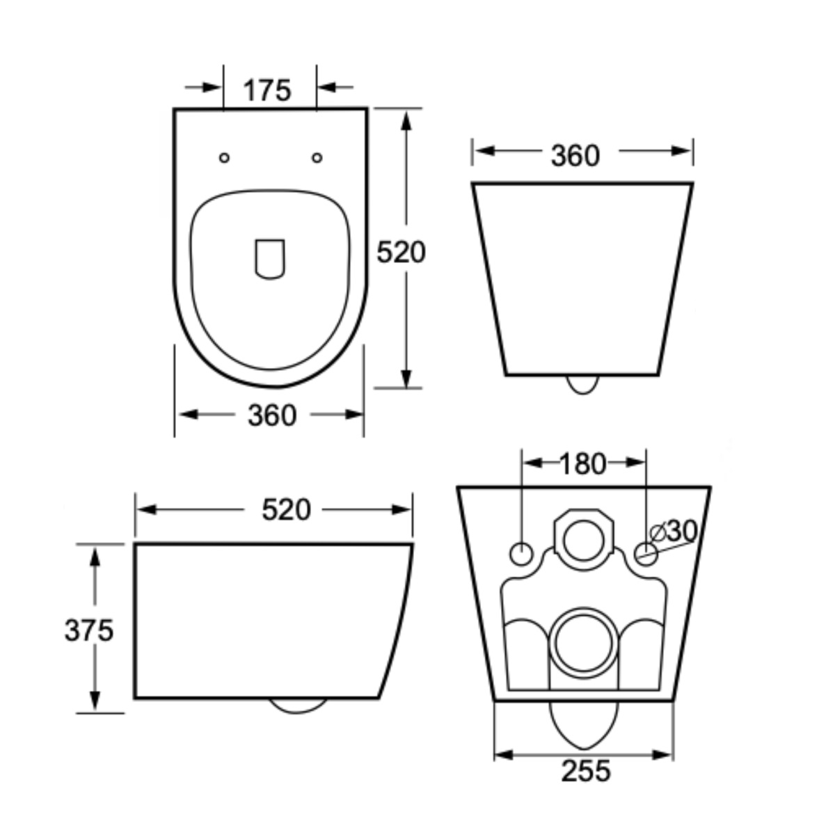 Richmond Wall Hung Toilet with Soft Close Seat