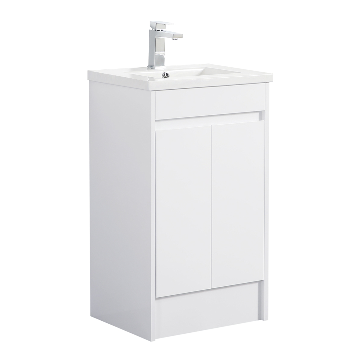 Style 100 Waterproof Floorstanding Vanity Unit Basin White Gloss 510mm