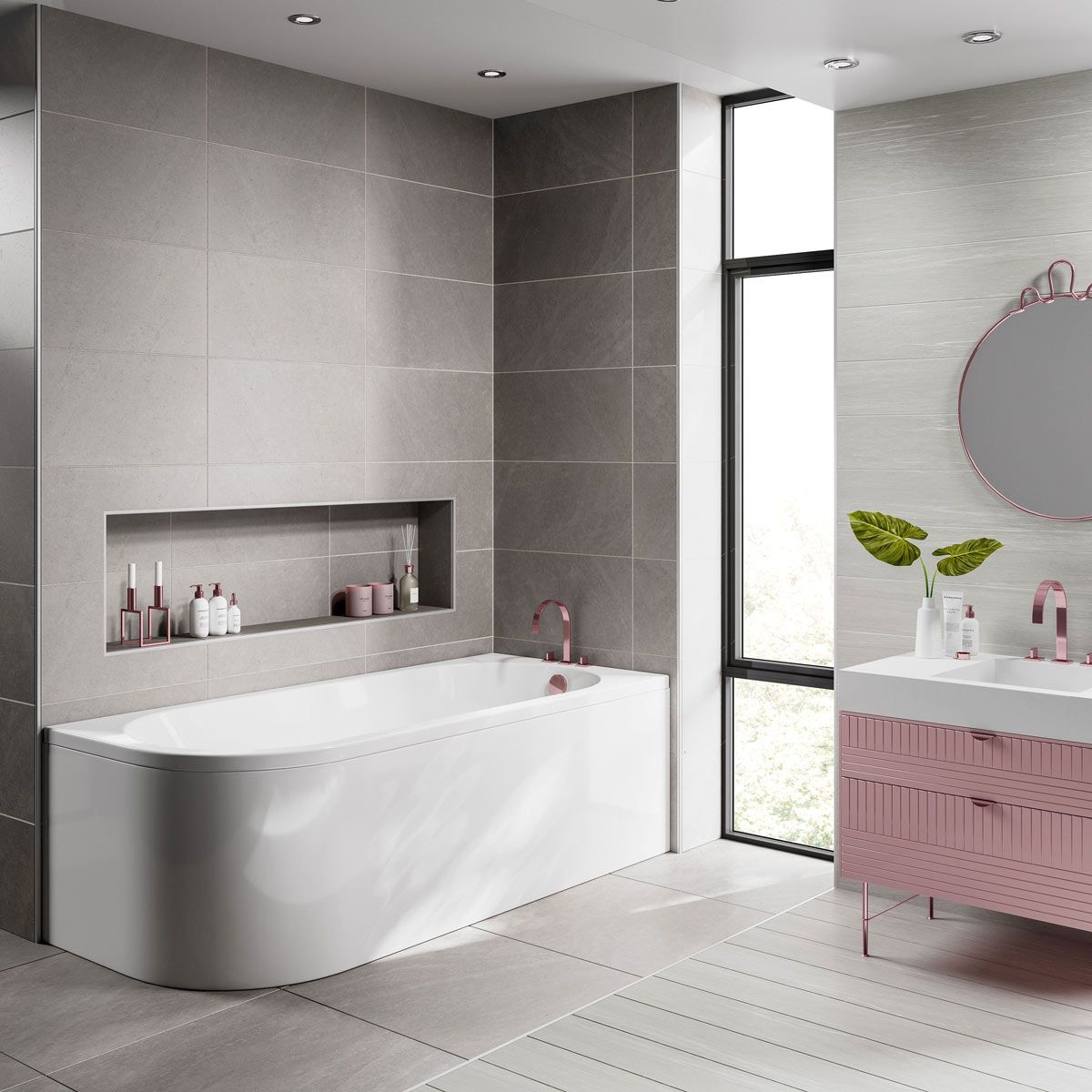 Trojancast J-shaped bath | Single ended bath | 1695 x 745