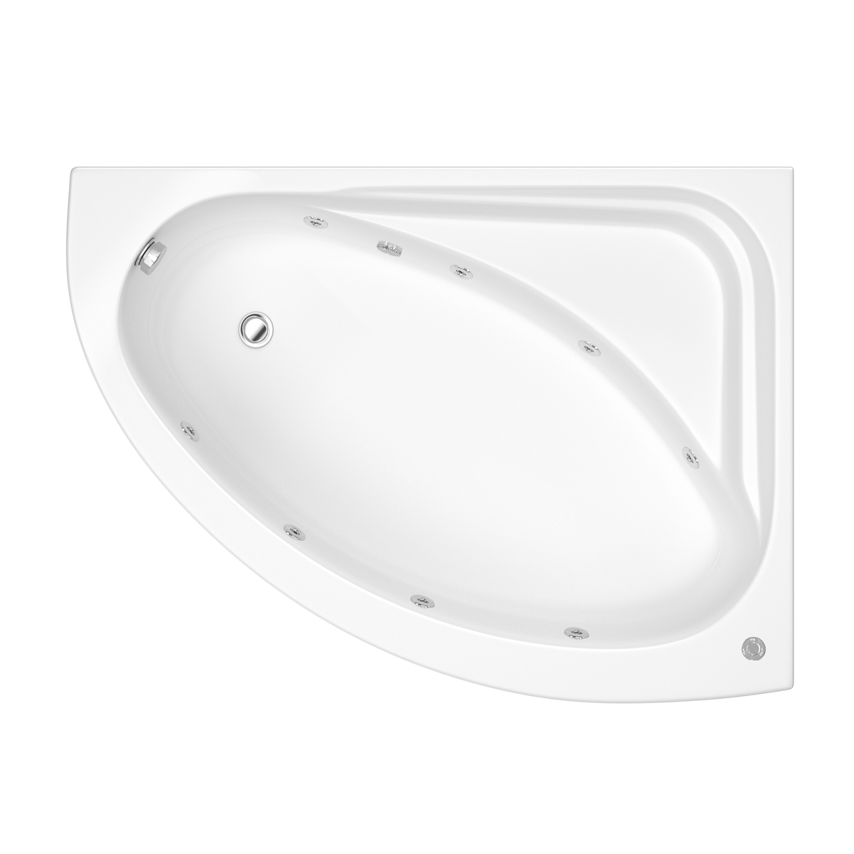 Trojan Orlando 1500 x 1060 | 8 Jet Whirlpool Corner Bath Right Hand