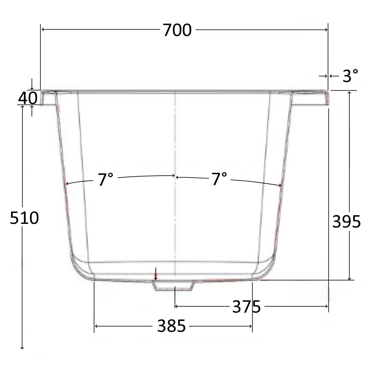 Trojancast Elite Edge Reinforced | 1700 x 700 | Double Ended Bath